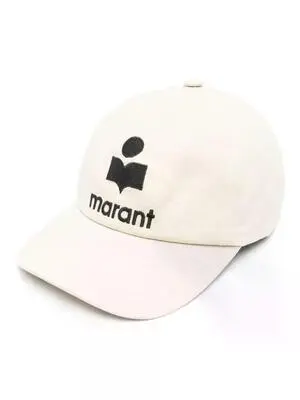 Isabel Marant Étoile Tyron Embroidered Cap - Ecbk|ecru/black